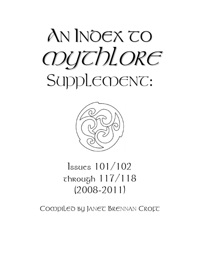 mythlore-index-101-118 | PDF | J. R. R. Tolkien | Middle Earth