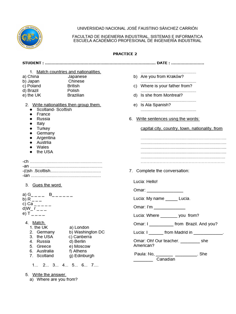 Ingles 1 - Industrial Practice 2 Unit 2 | PDF | Settlement Geography ...