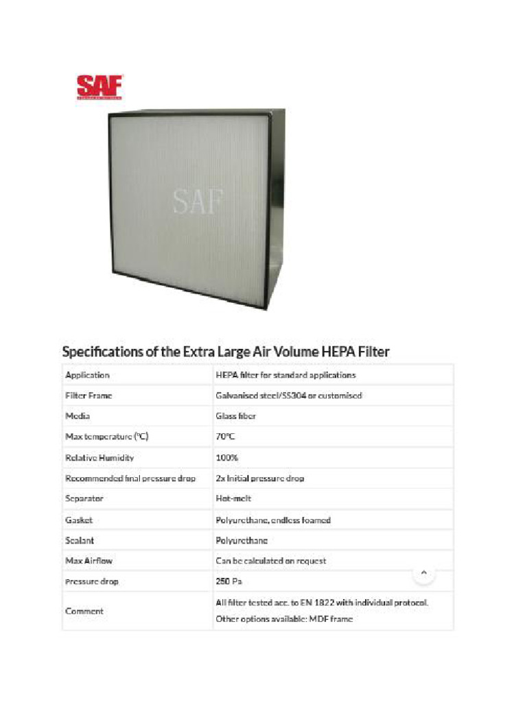 Saf Filter | PDF