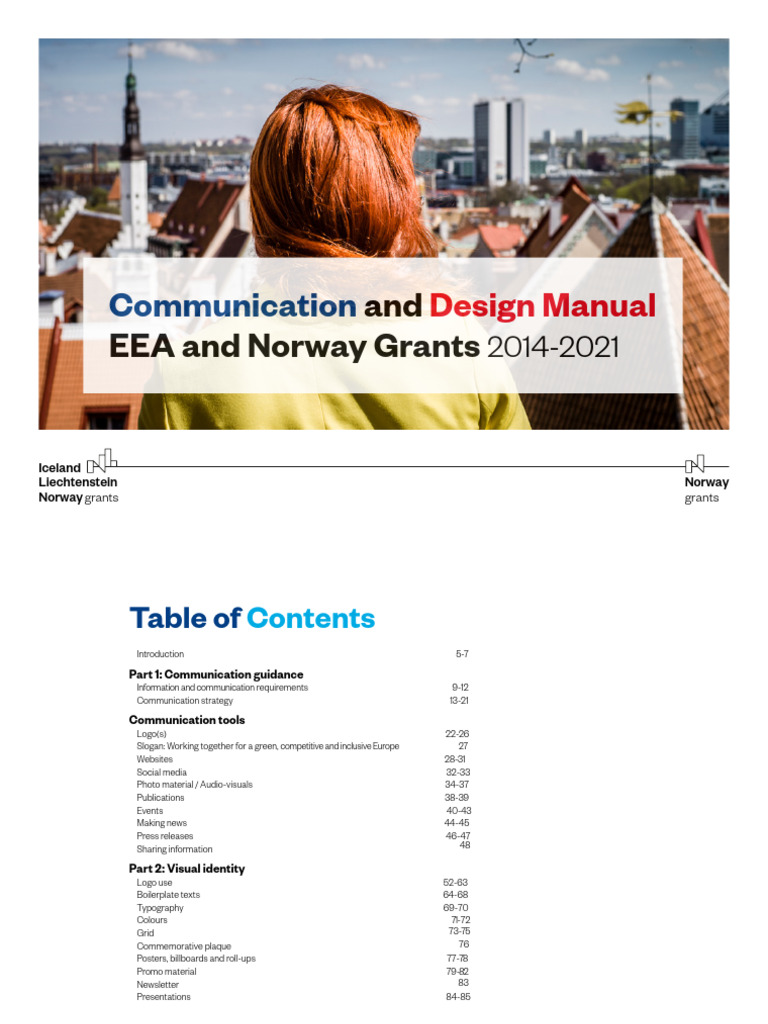 EEA and Norway Grants Communication and Design Manual 2022 OP2 | PDF