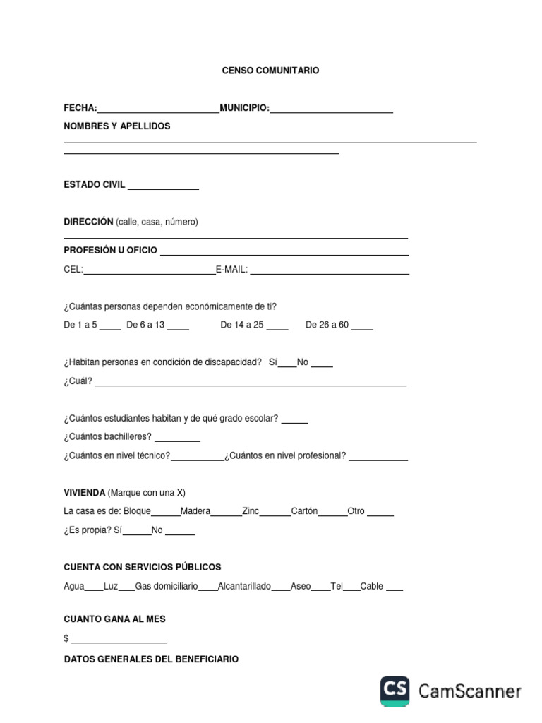 Censo Comunitario... | PDF
