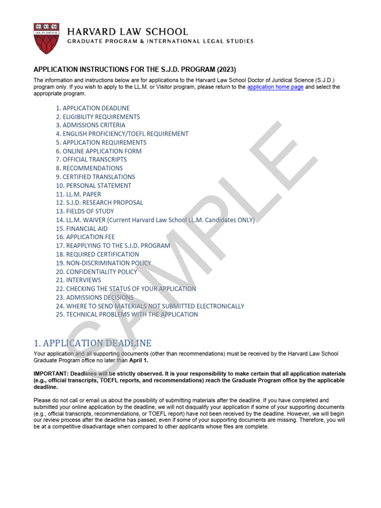 Sample SJD Application 2023 | PDF | Test Of English As A Foreign ...