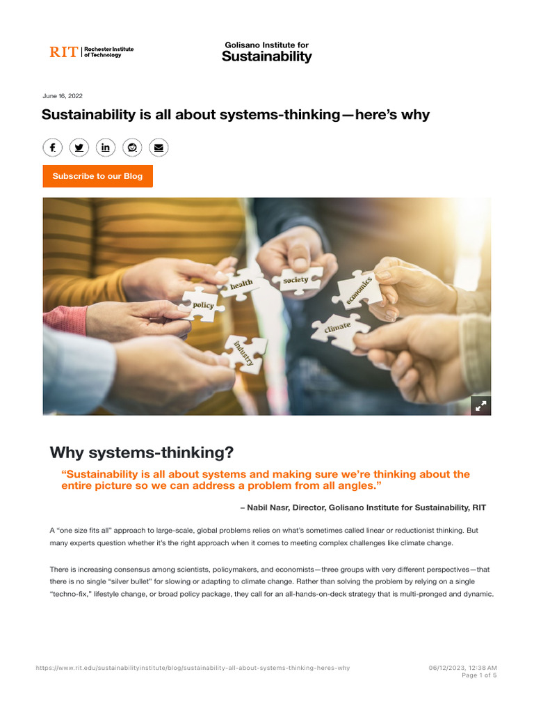 Sustainability Is All About Systems Thinking Here S Why Golisano