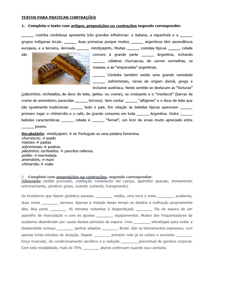 Textos para Praticar Contrações | PDF | Argentina