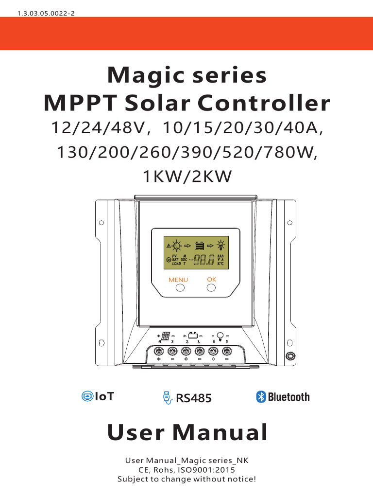 Magic Series Solar Controller Manual | PDF | Solar Panel | Photovoltaic ...
