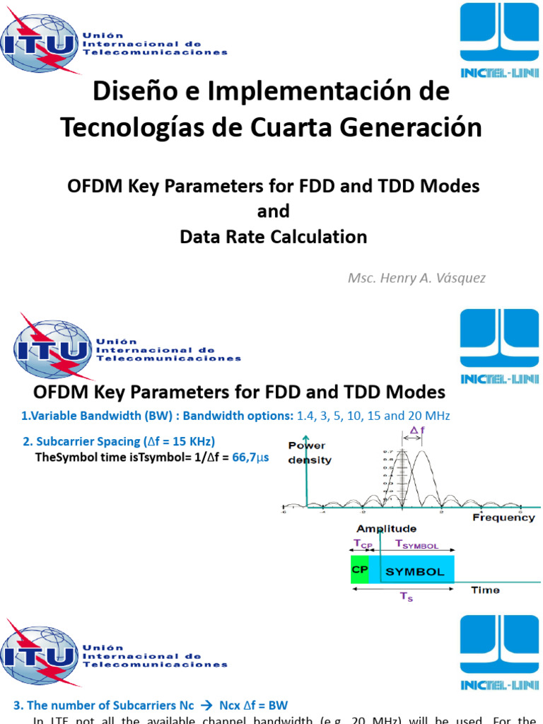 Ofdm Key Parameter And Data Rate Calculation Pdf Bit Rate Mimo