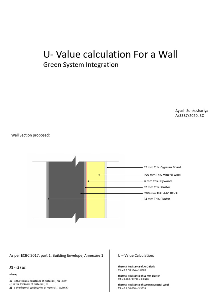 U Value Calculation | PDF