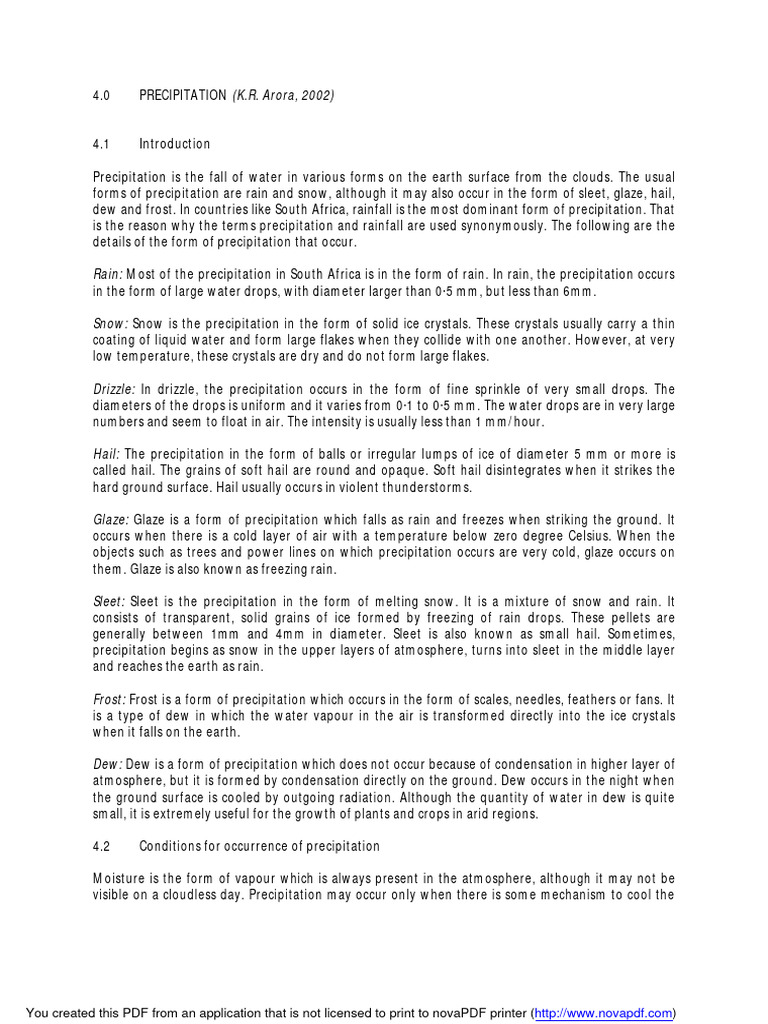 Precipitation | PDF | Precipitation | Cloud