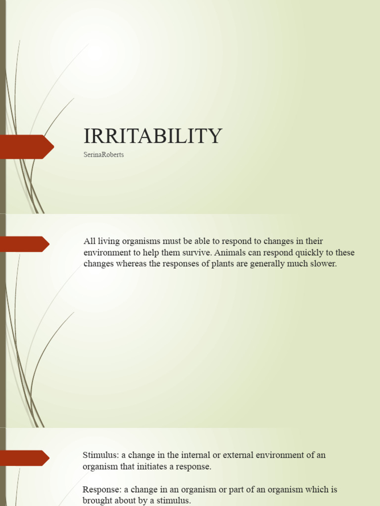 27 Irritability | PDF | Stimulus (Physiology) | Plants