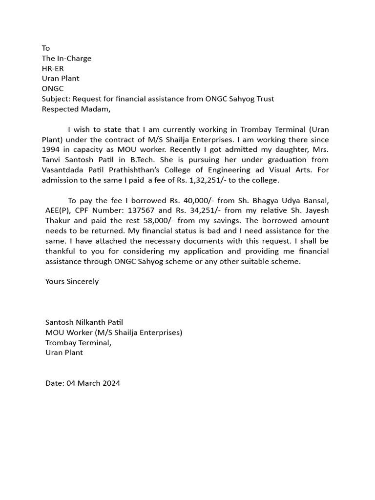 Request Letter | PDF