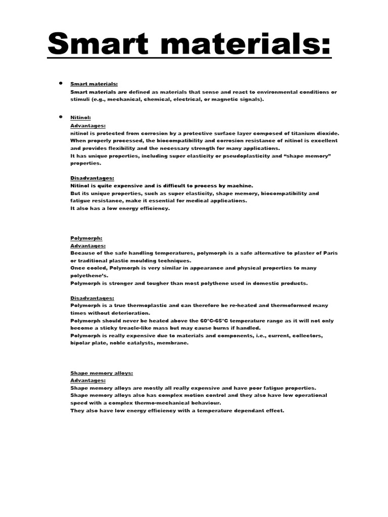 Smart Materials | PDF