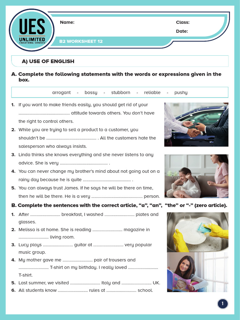 B2 Worksheet 12 | PDF | Chimpanzee | Parasitism