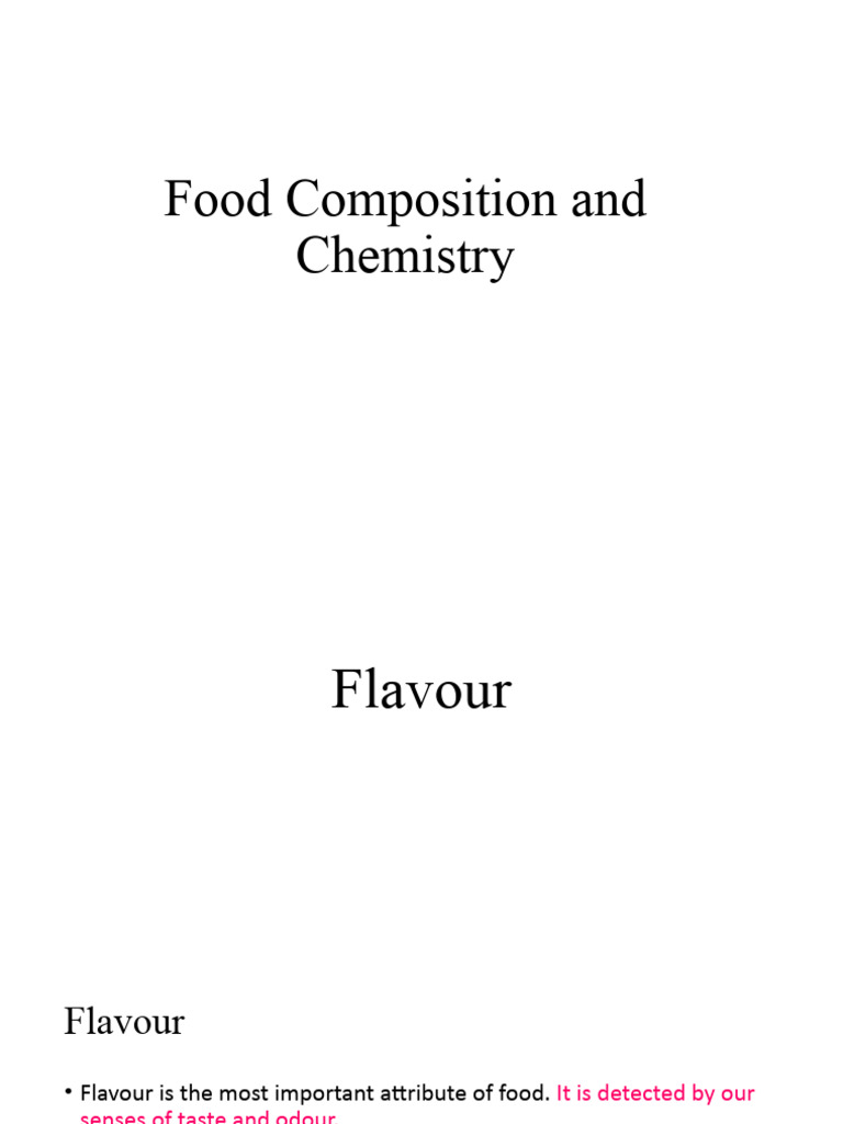 Understanding Food Flavour and Chemistry | PDF | Taste | Foods