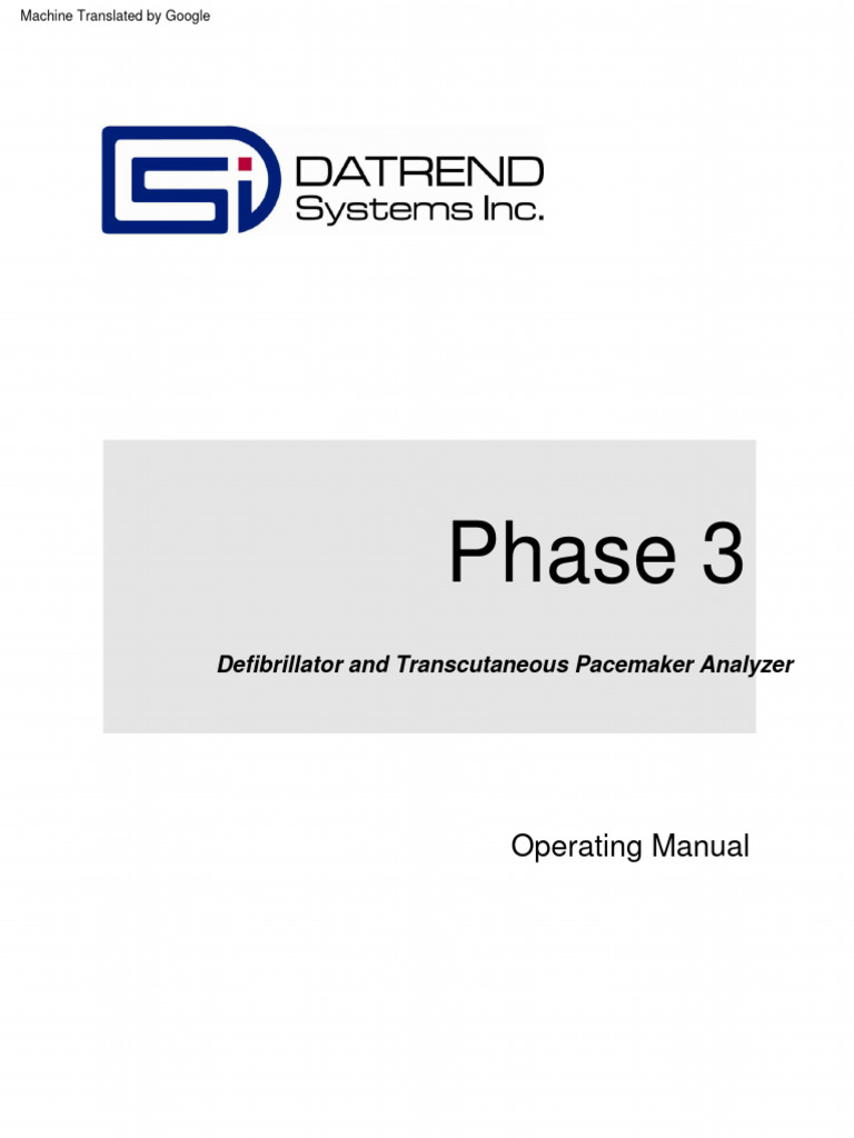Phase-3_Operators_Manual (1) | PDF | Cardiology | Heart