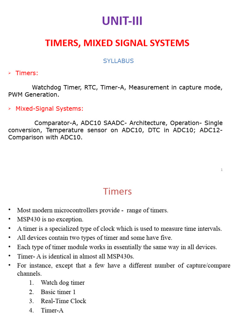 Unit 3 | PDF | Timer | Hour