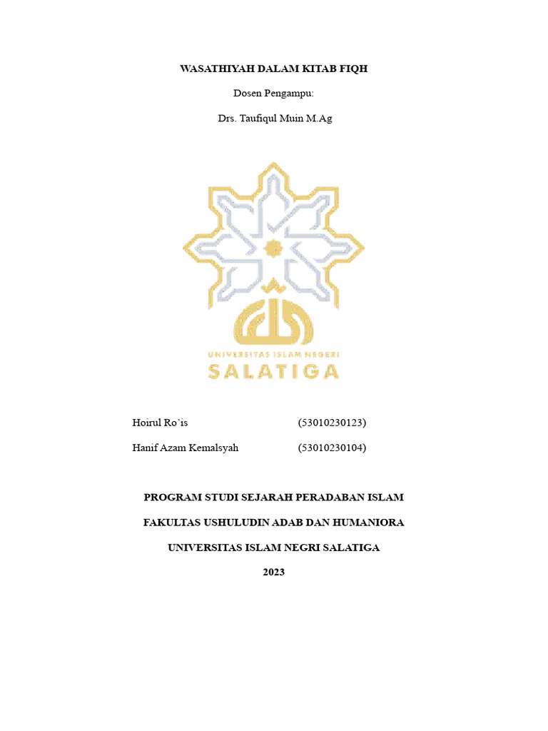 Wasathiyah dalam Fiqh Islam: Konsep dan Nilai | PDF