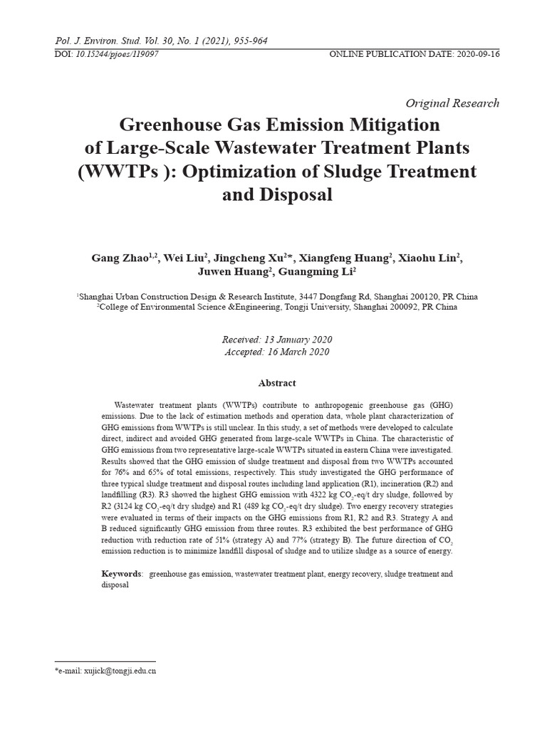 The flux chamber emission | PDF | Biogas | Sewage Treatment