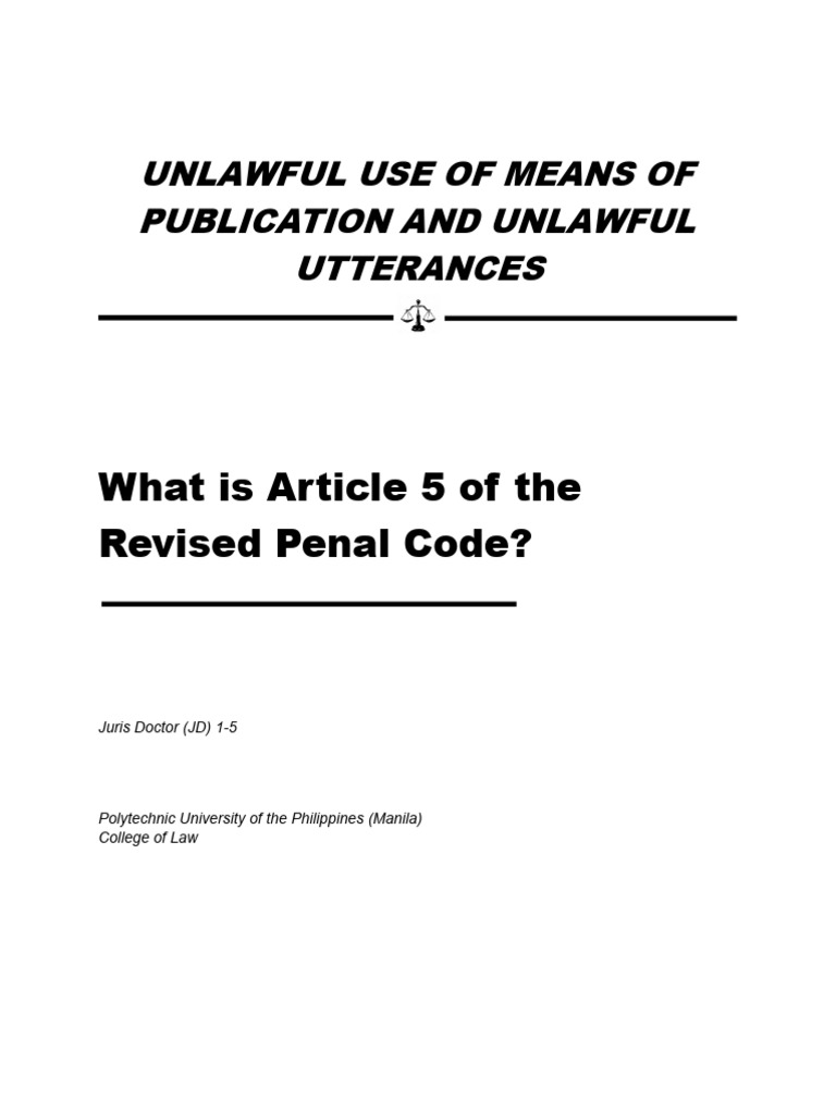 ARTICLE 154 | PDF | Criminal Law | Crimes