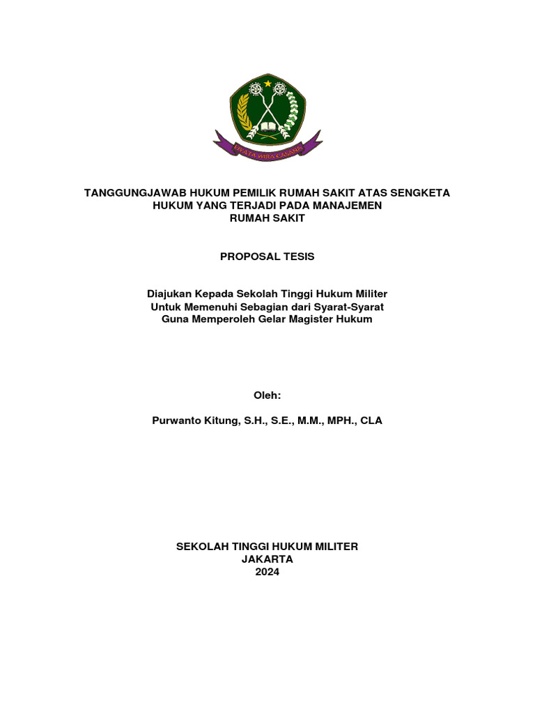 Contoh PROPOSAL TESIS | PDF