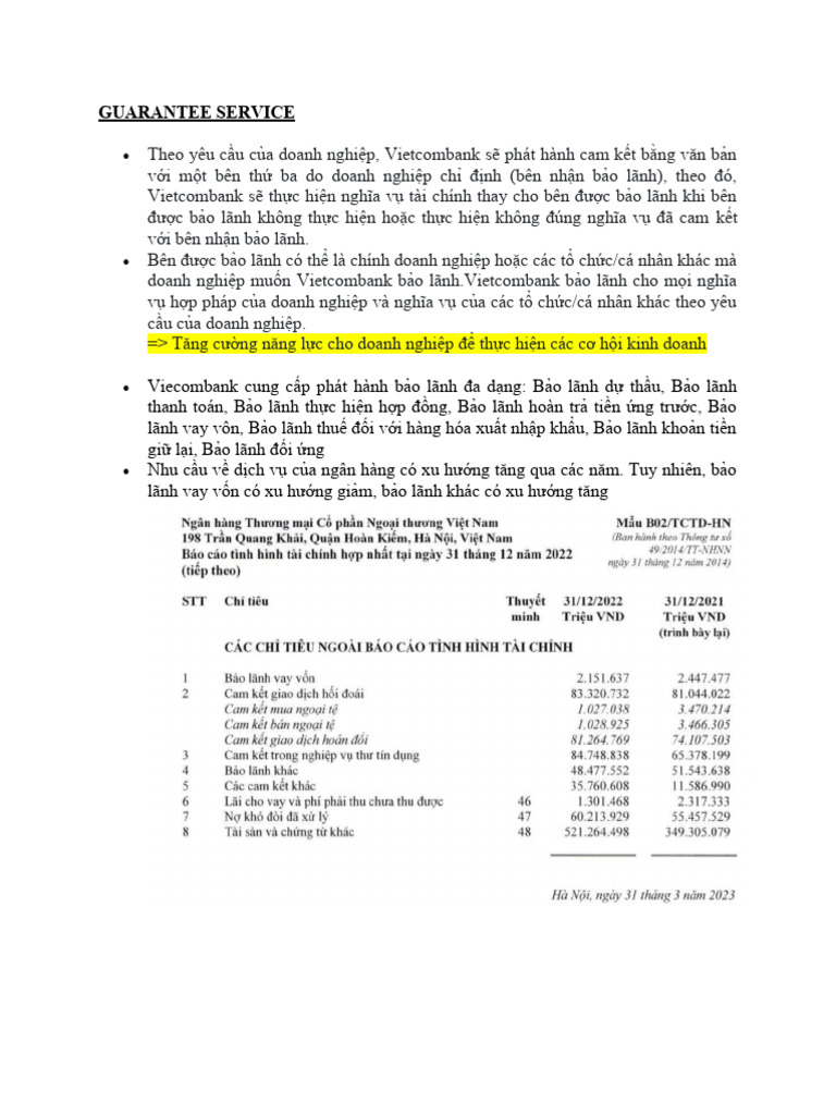 Guarantee Service | PDF