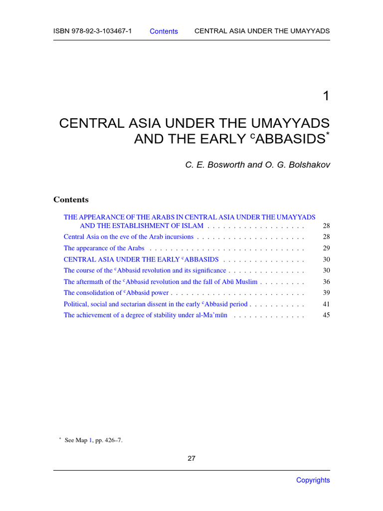 Vol_IVa Silk Road_central Asia Under the Umayyads and the Early ...