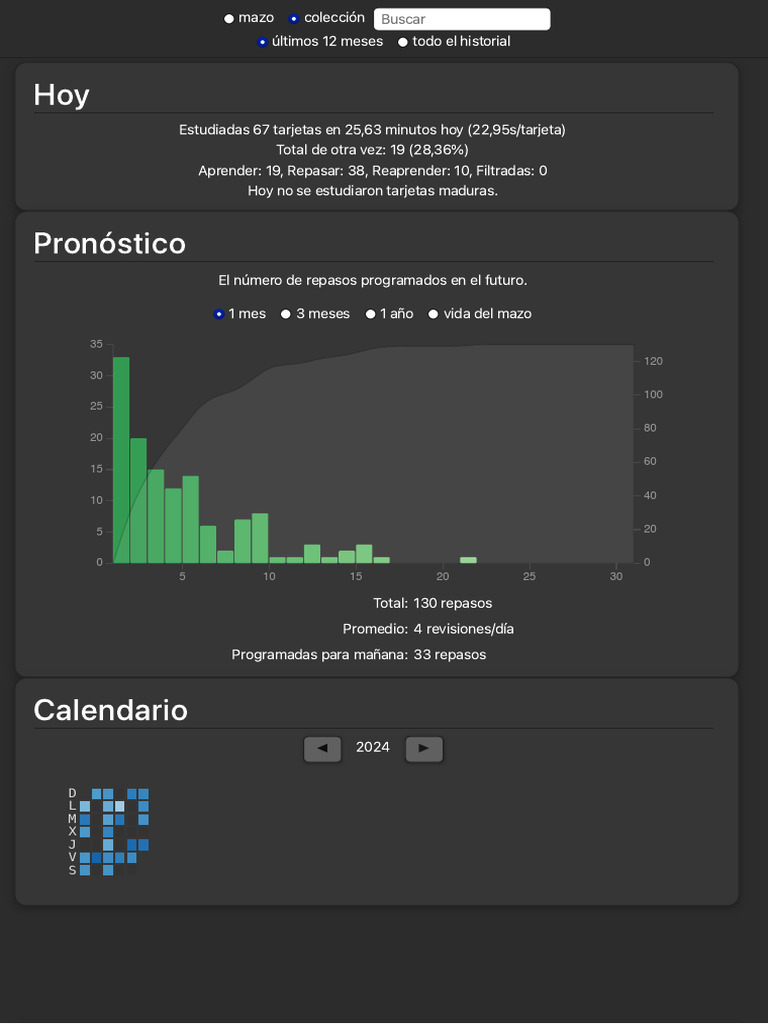 Anki Estadisticas | PDF