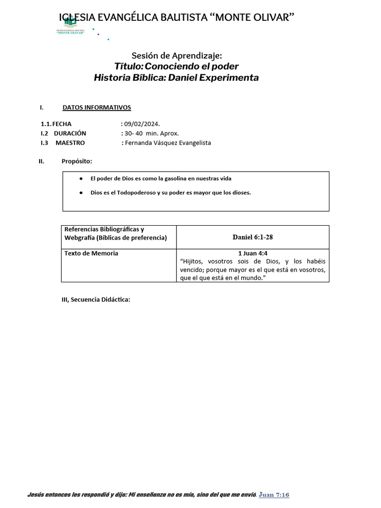 Clase De Ebdv Daniel Pdf