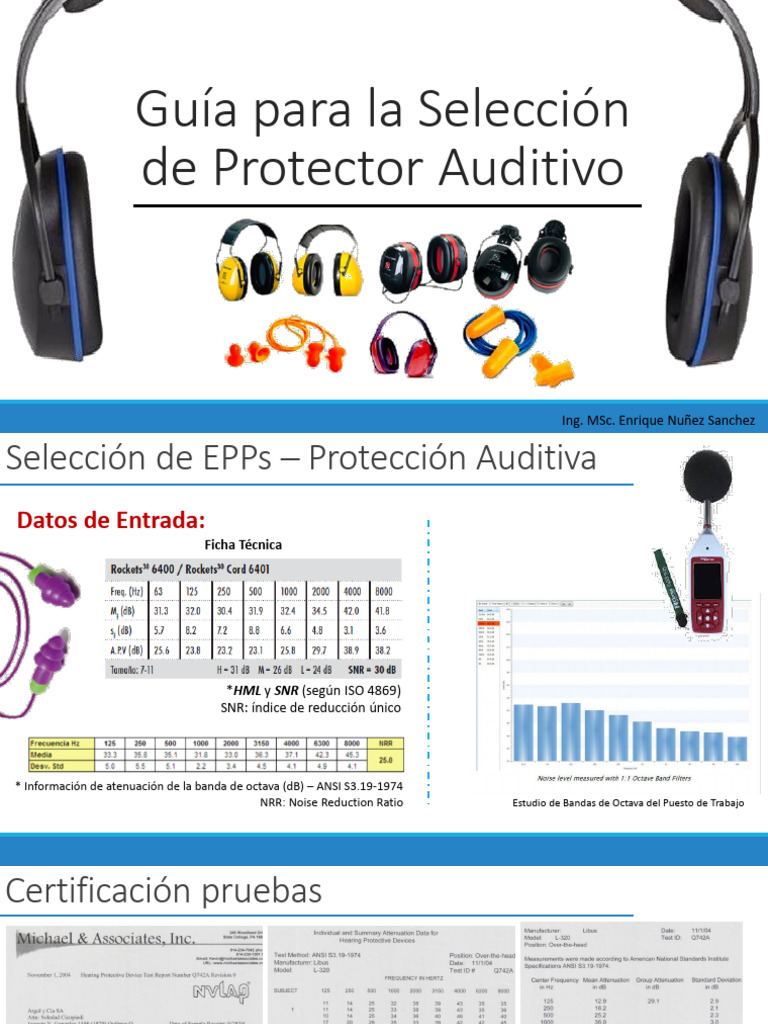 Guía para la Selección de Protector Auditivo | PDF | Decibel | ruido