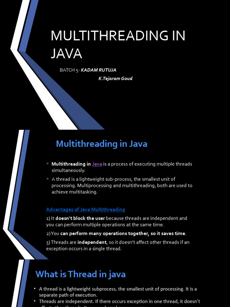 MULTITHREADING IN JAVA - 30march | PDF | Thread (Computing) | Software Engineering