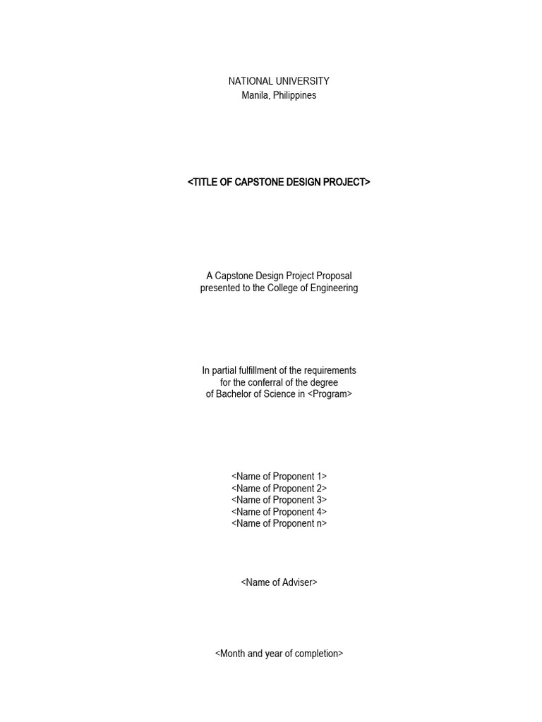 CPD 3 Capstone Design Project Complete Template | PDF | Prior Art ...