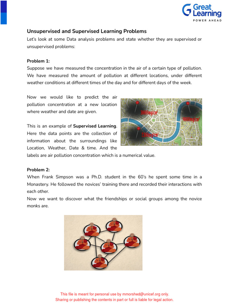 1.2+Unsupervised+and+Supervised+Learning+Problems | PDF | Video | Spaceflight