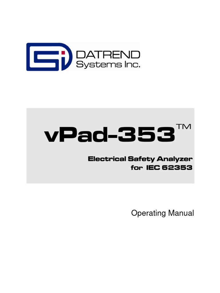 Vpad 353 Operators Manual 1408 | PDF | Alternating Current | Mains ...