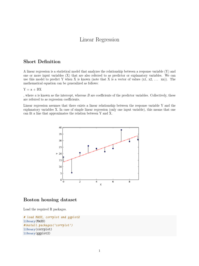 3._Linear_Regression | PDF | Linear Regression | Dependent And Independent Variables