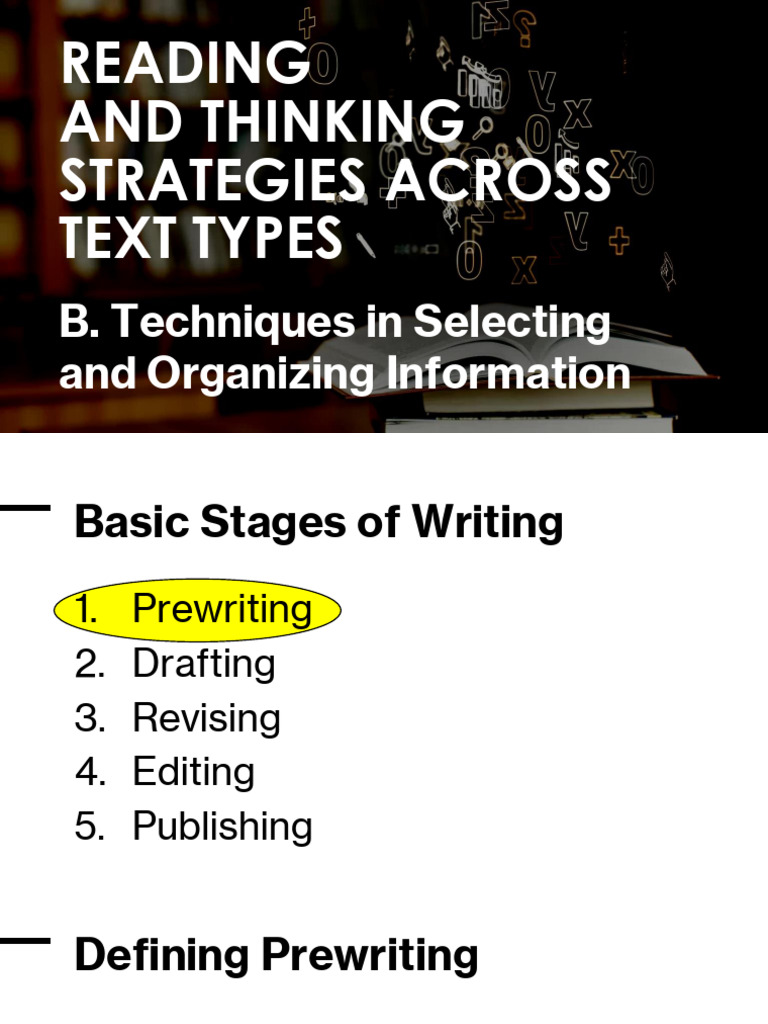 Organizing Information for Writing | PDF | Graphics | Brainstorming