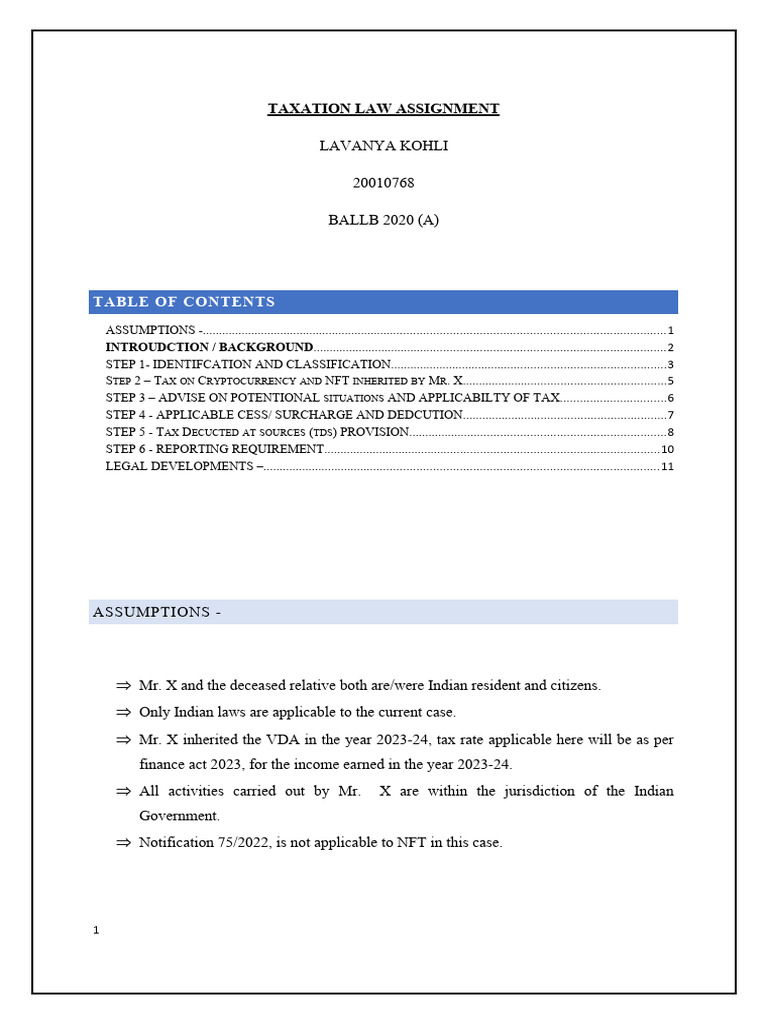 Lavanya_Tax_Internal | PDF | Taxes | Capital Gains Tax