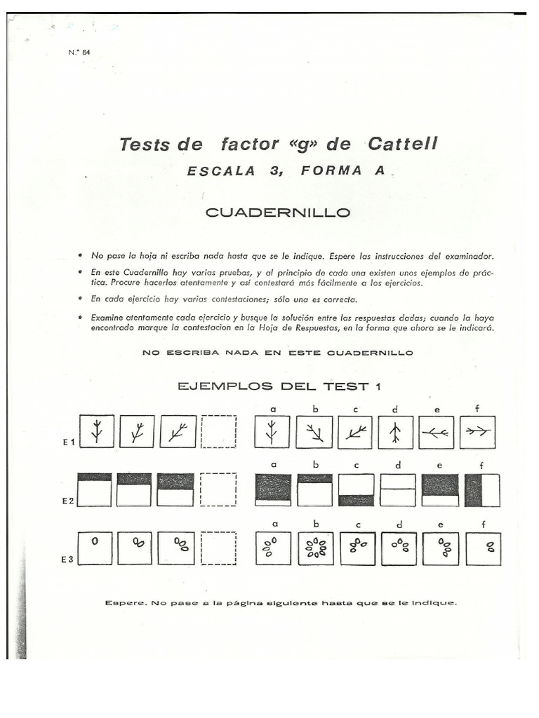 Factor G-Escala-3 Cuadernillo | PDF