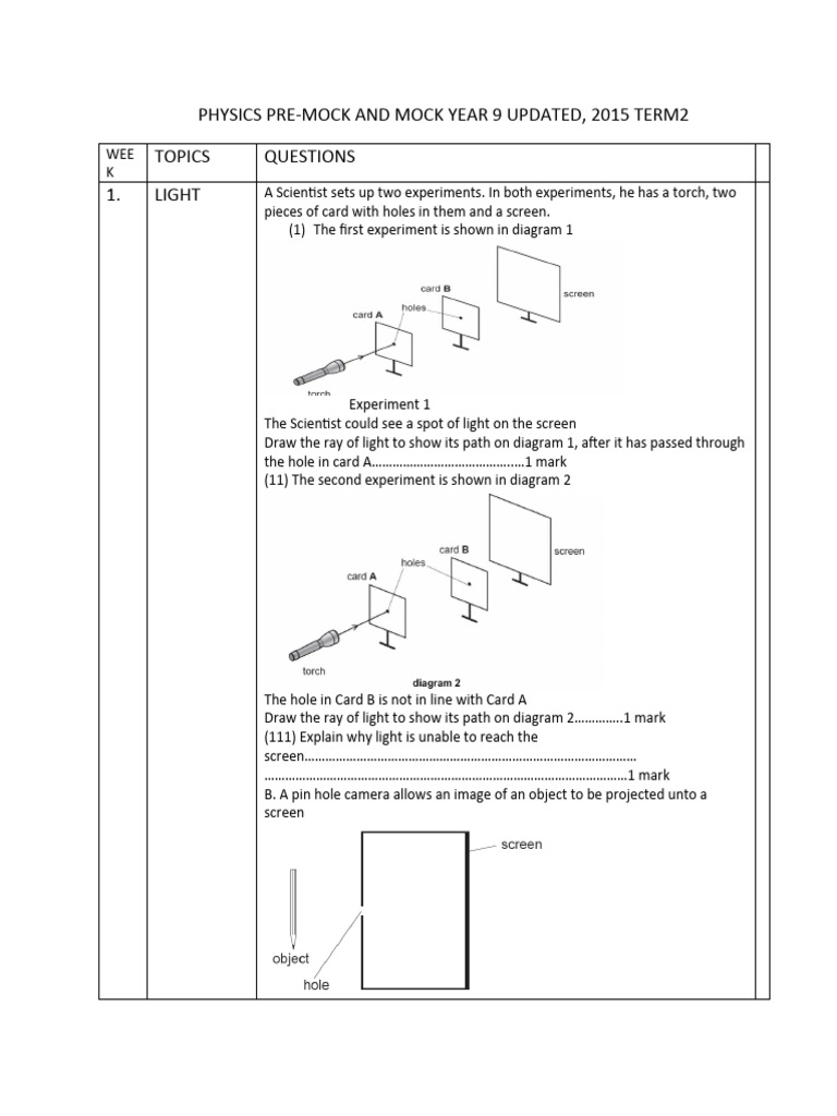 PHYSICS PREmock and Mock | PDF | Sound | Classical Mechanics