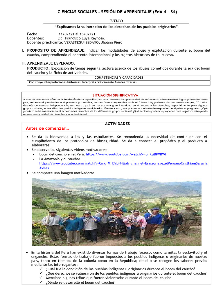 EdA 4 - FICHA DE ACTIVIDADES 4 - DPCC 4° | PDF | Evaluación | Aprendizaje