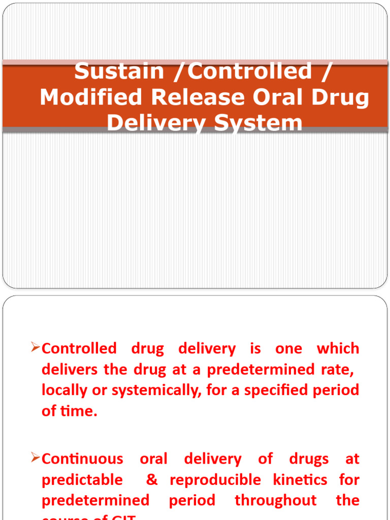 Control Drug Delivery System (2020) | PDF | Dose (Biochemistry) | Chemistry