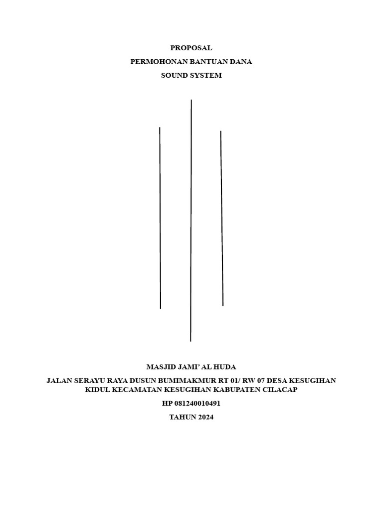 Proposal Permohonan Dana Sound System | PDF
