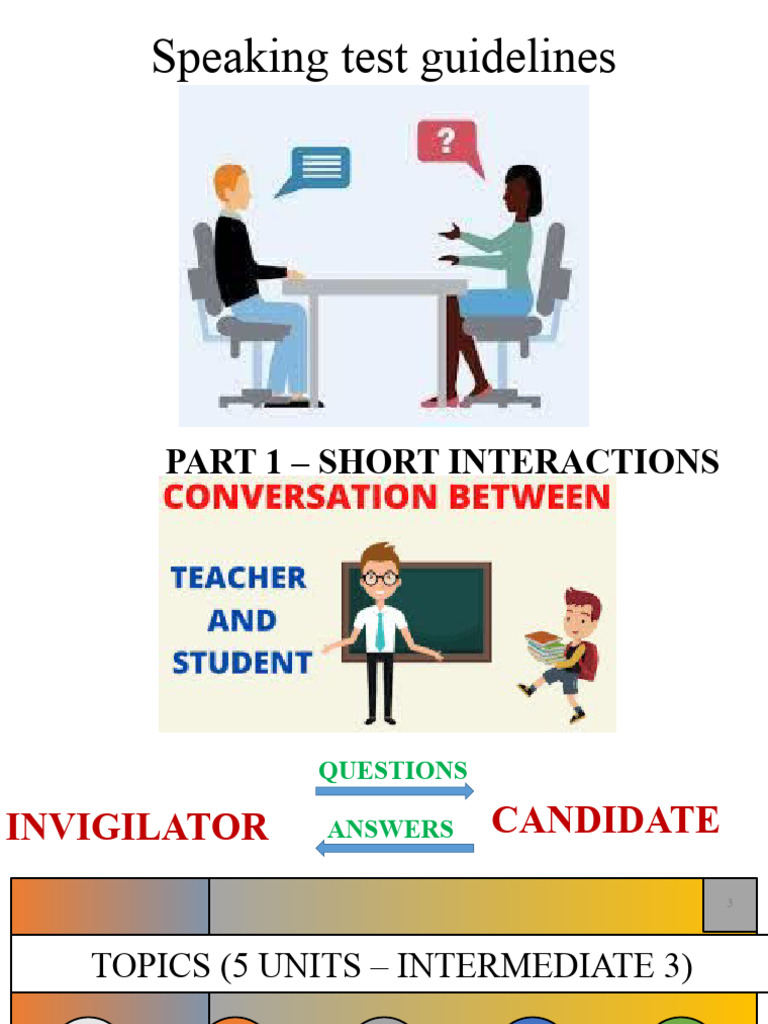 Speaking Test Guidelines | PDF | Brainstorming