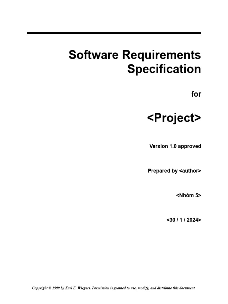 Srs Template Ieee | PDF | Specification (Technical Standard) | Software