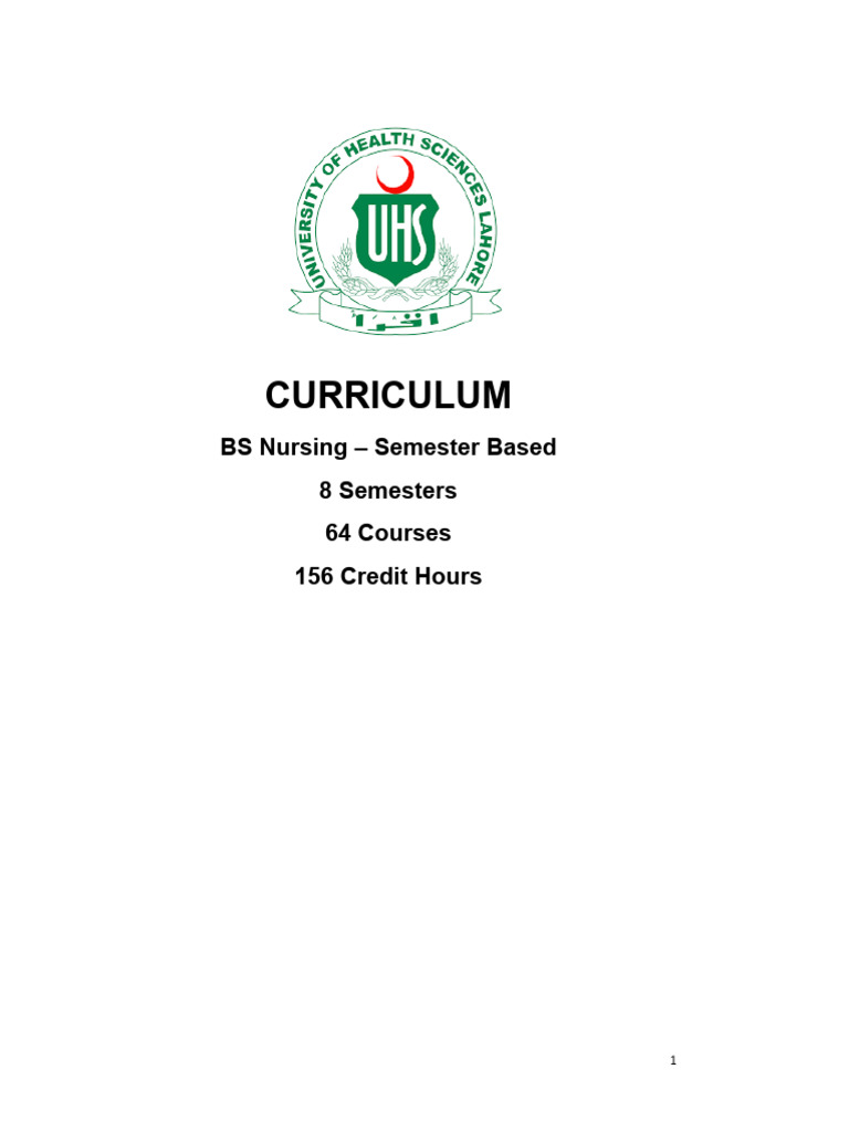 BSN Curriculum UHS (Semester Wise) | PDF | Human Body | Health Care