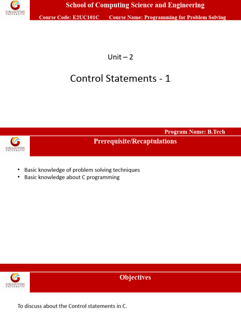 C Control Statements Explained | PDF | Control Flow | Computer Programming