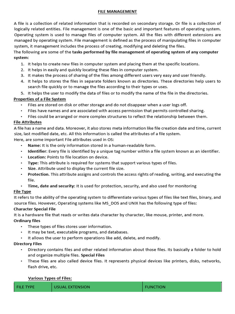 OS - Unhsgeit IV | Download Free PDF | Computer File | File System