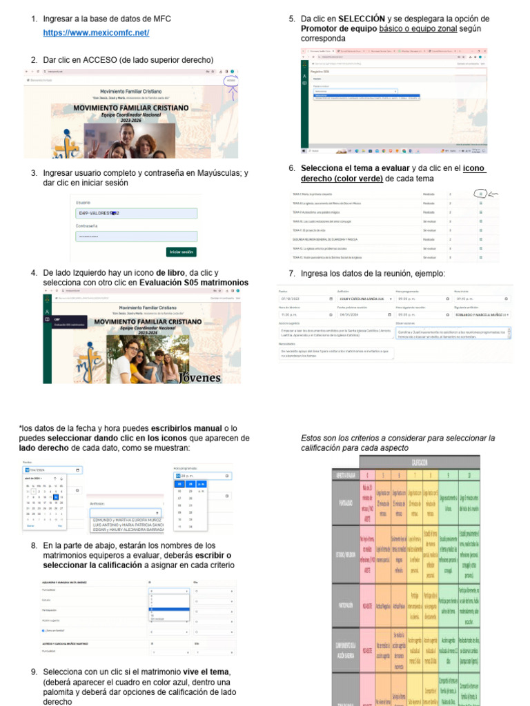 Folleto para Evaluar Equiperos MFC | PDF
