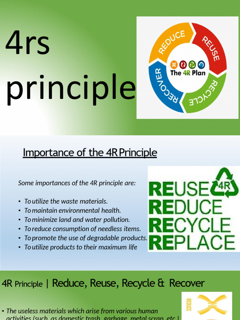 4R Principle PDF | PDF | Reuse | Waste