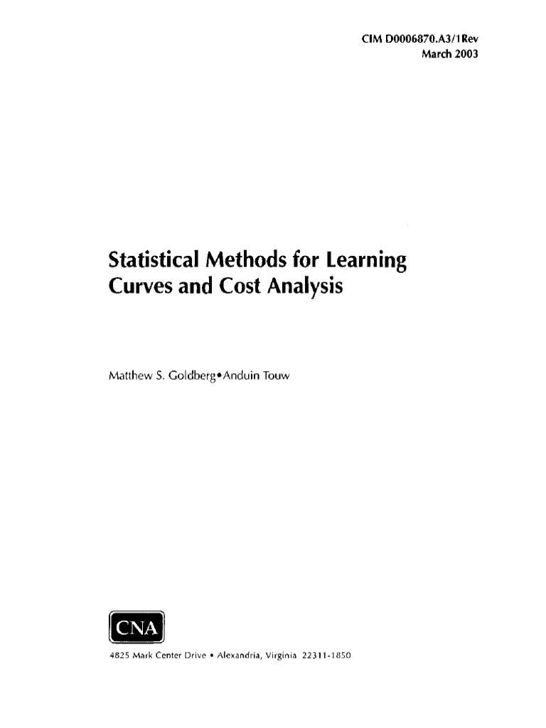 Statistical Methods For Learning Curves and Cost Analysis | PDF | Errors And Residuals ...