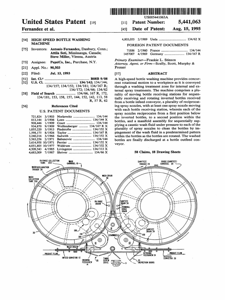 Pepsi Patent US5441063 | PDF