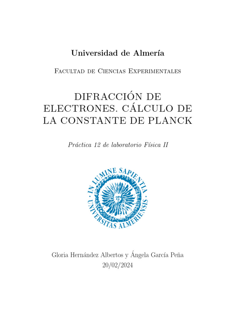 Practica 2 | PDF | Electrón | Difracción